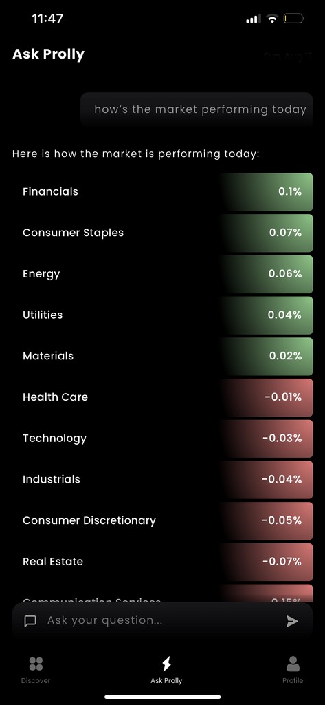 Prolly | Your Personalized Al for Informed Investing