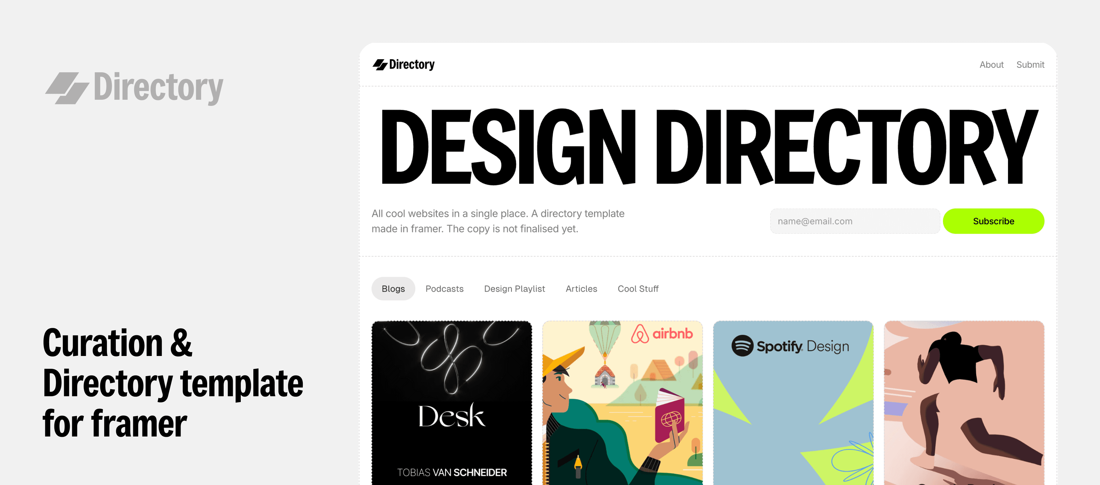 Directory - Curation & Directory template for framer