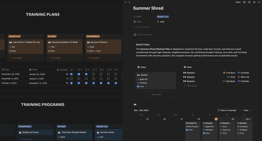 PRO COACH - Personal Trainer Notion Template by Harrison Wallace