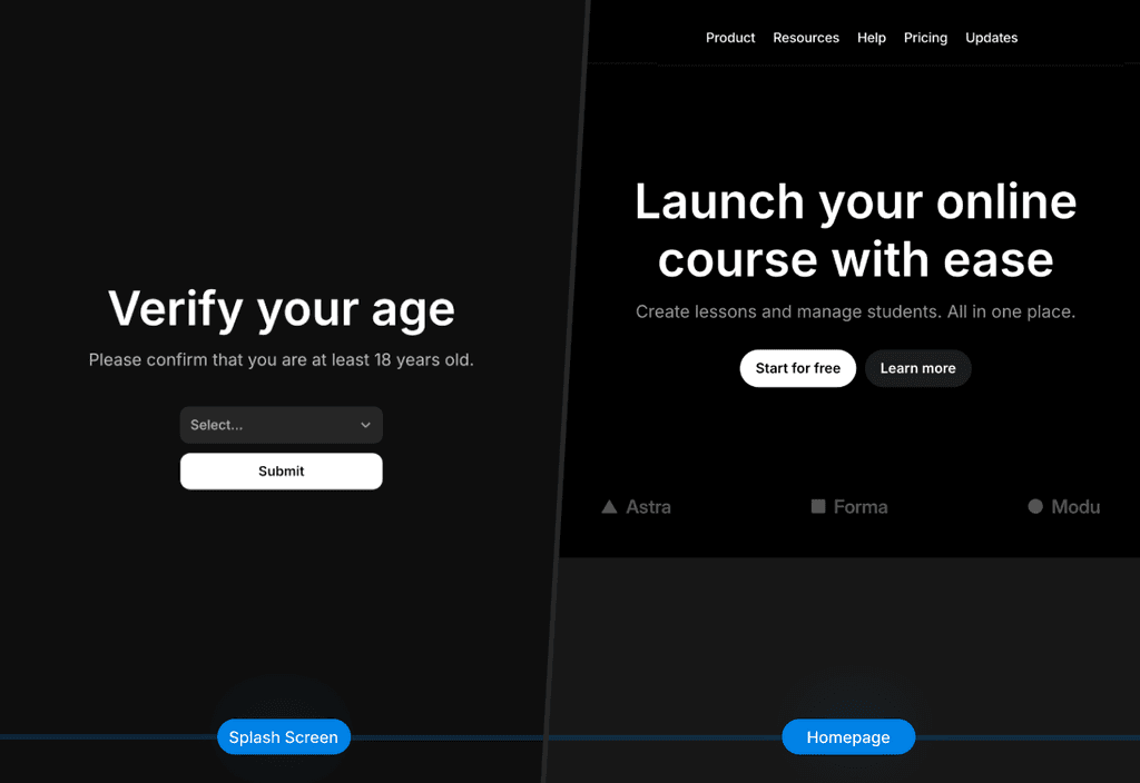 Framer Blog: How to create a splash page that boosts user engagement
