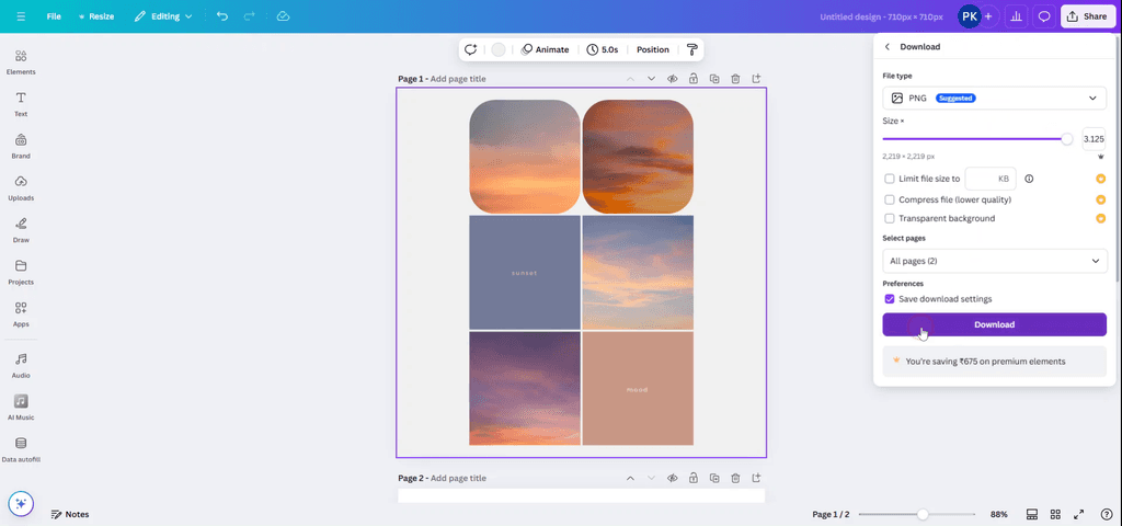 How to make Canva downloads better quality - 1 minute video guide