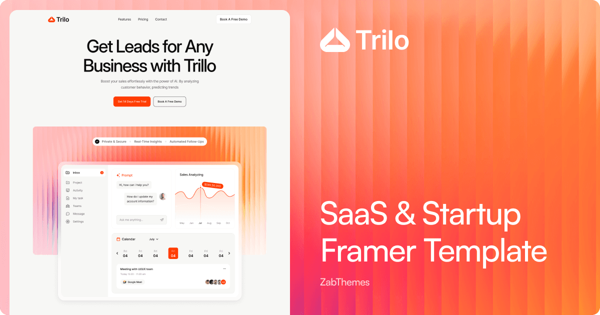 Trillo - SaaS Landing & Startup Landing