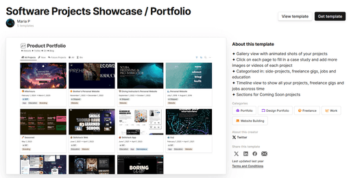 Top 10 Free Notion Portfolio Templates 2025 - Minimal Creator Framer ...