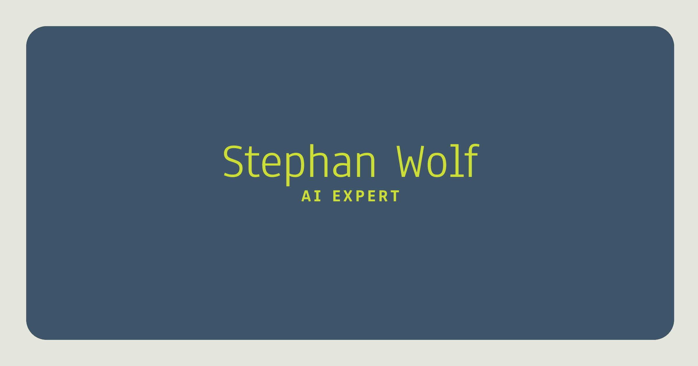 Stephan Wolf – Your Guide for Artificial Intelligence