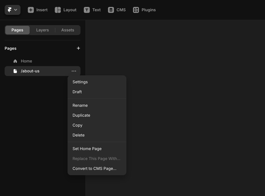 Using Pages — Framer Help