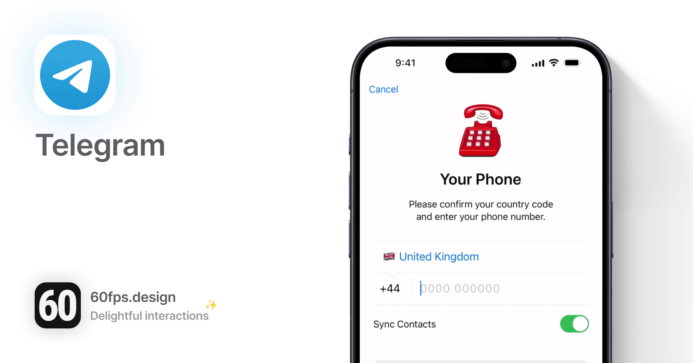 Telegram iOS App UI/UX animation
