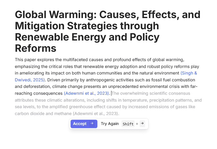 Jenni will generate a structured outline based on your prompt ...