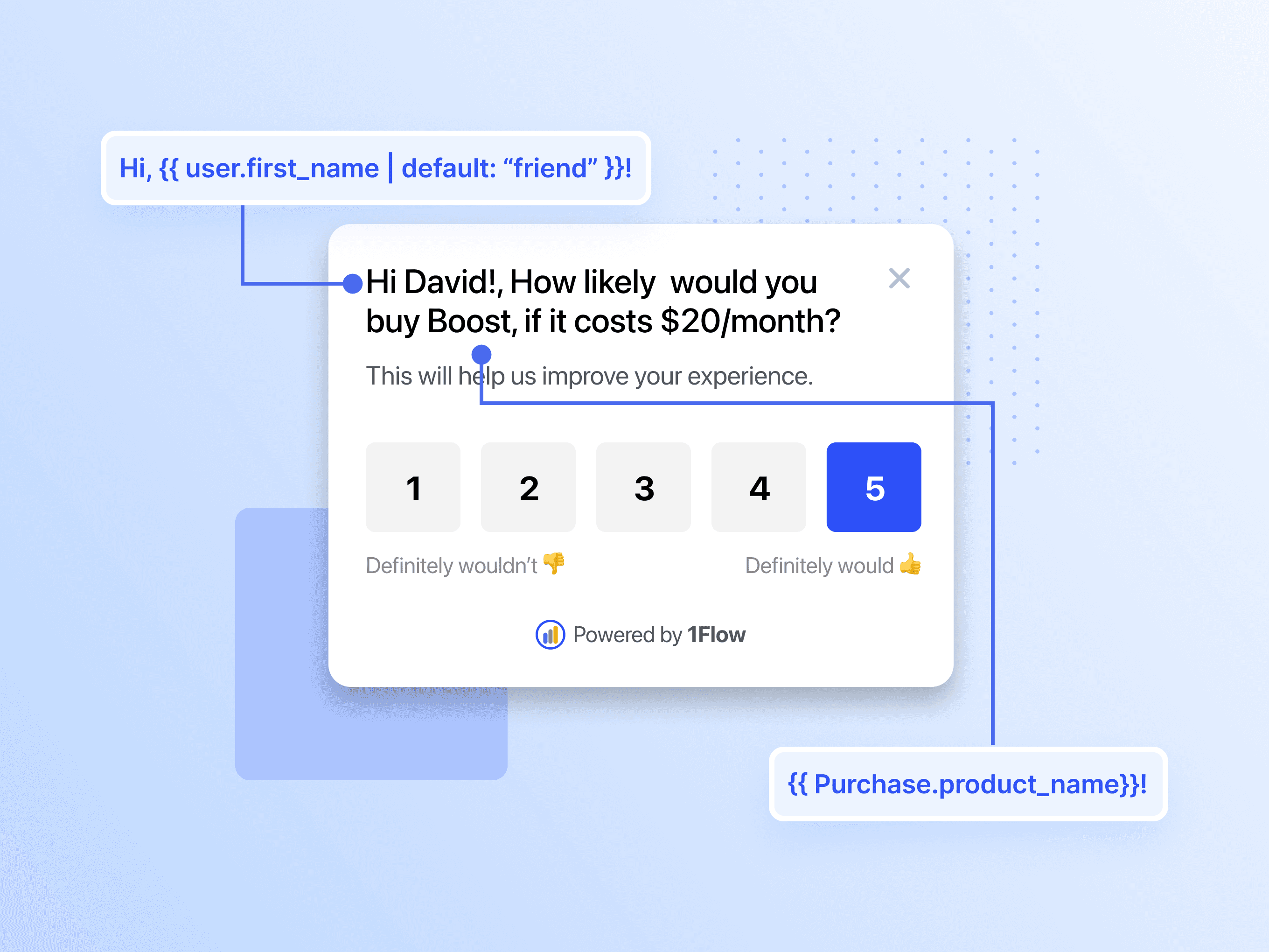 Product Features | 1Flow – in-app survey tool