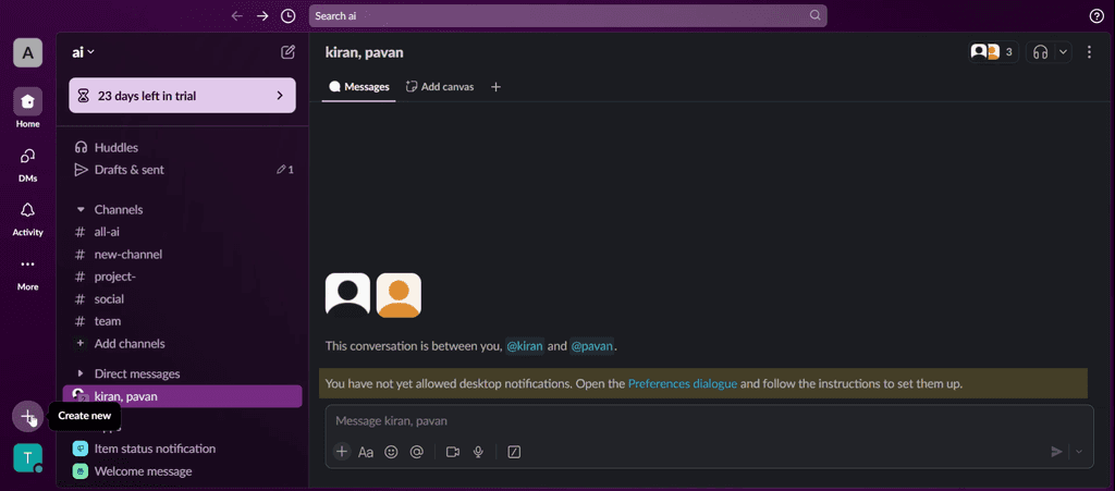 How To Create Group Chat In Slack – Quick Start Guide - 1 minute video ...