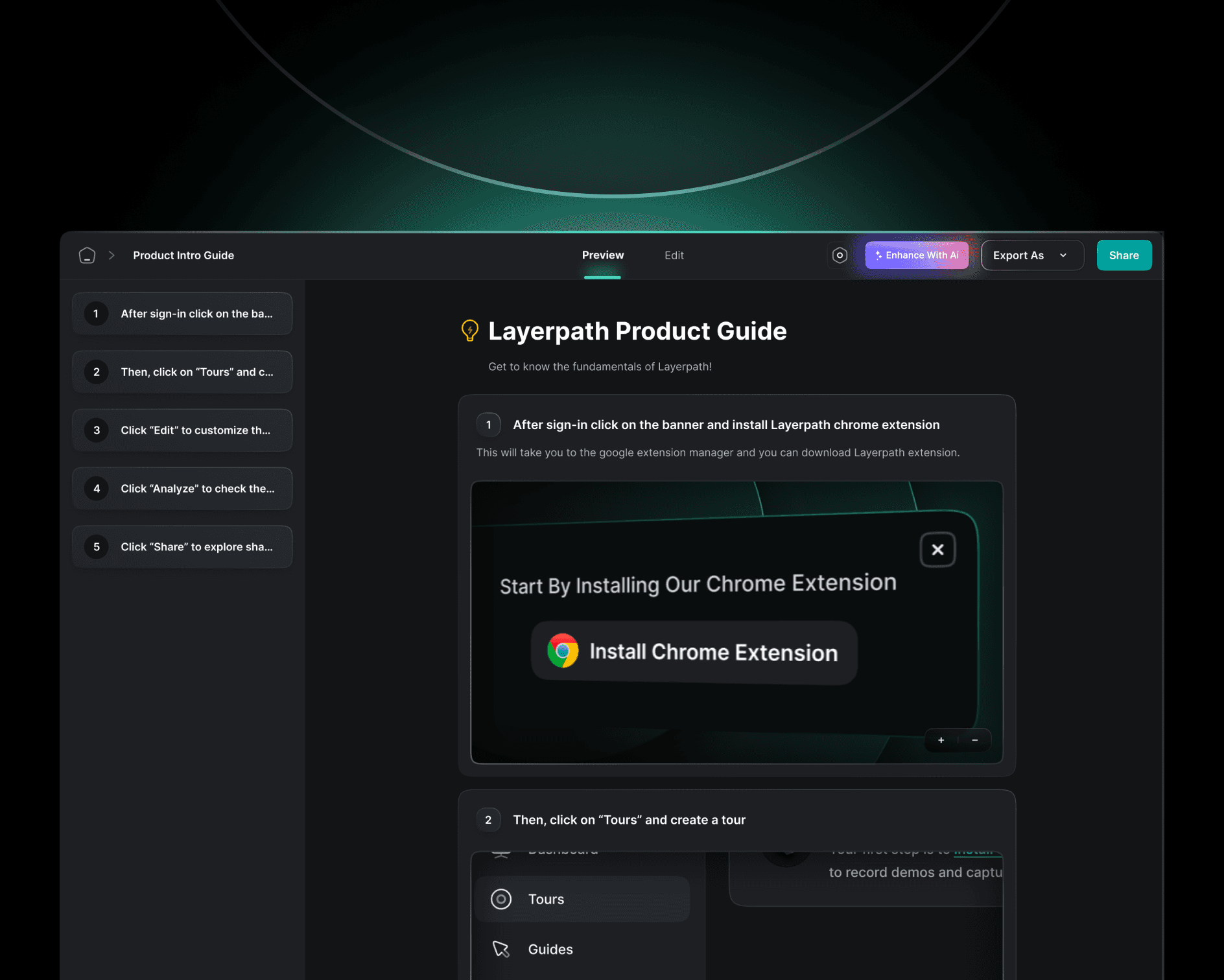 Interactive Product Demo: Tours, Guides and Videos - Layerpath