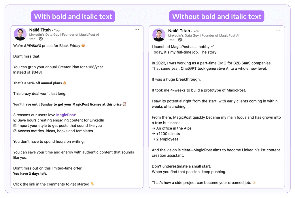 How to Format LinkedIn Posts with a Text Formatter