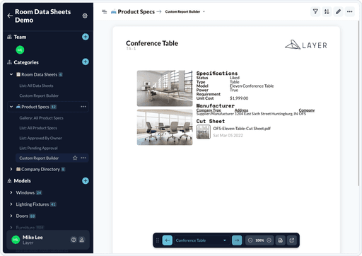 Architectural Room Data Sheets Explained
