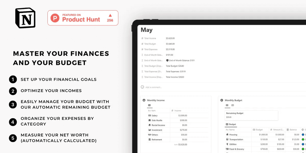 50 Best Notion Finance Tracker Templates for 2025 (Paid & Free)