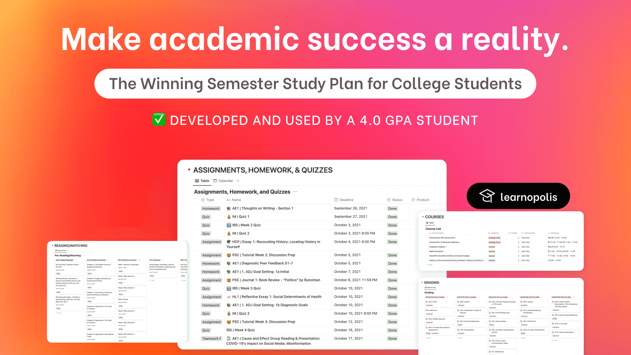 20 Best and Free Notion Templates for Students - Solt Wagner