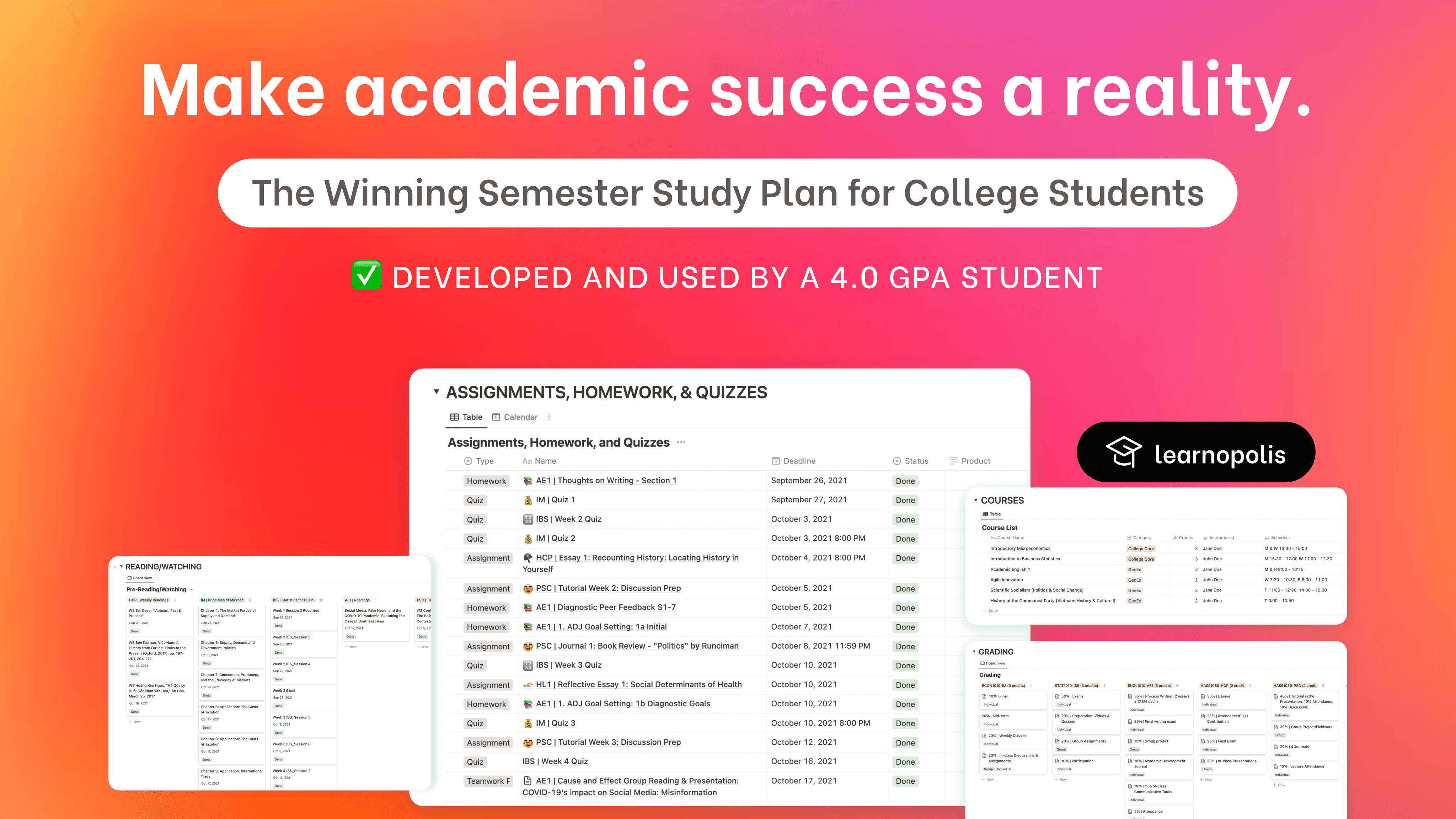 20 Best and Free Notion Templates for Students - Solt Wagner