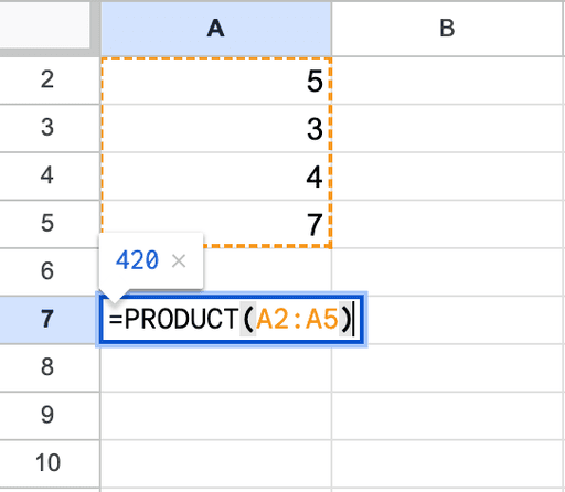 This function is particularly useful for multiplying a range of cells ...