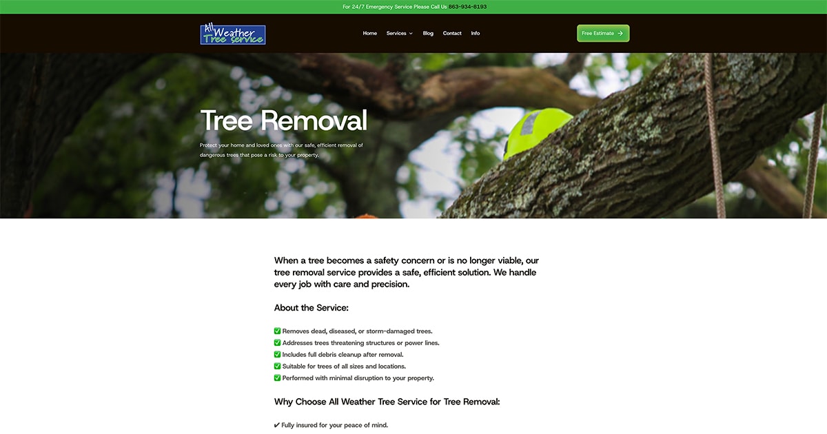 Tree Removal | All Weather Tree Service
