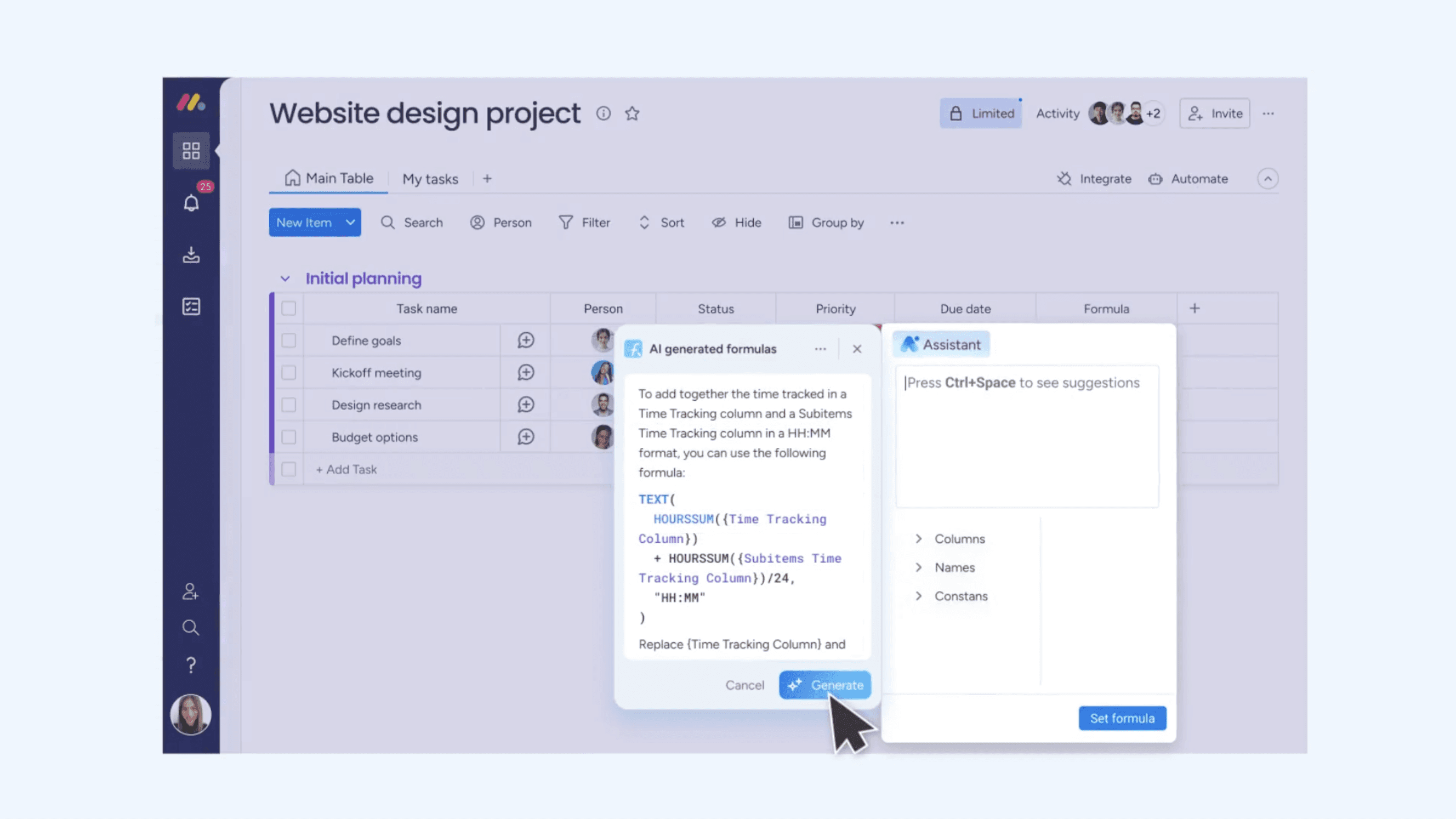 Monday's Formula writing - Assistive AI-UX Interaction | #1 library of AI-UX interactions | All