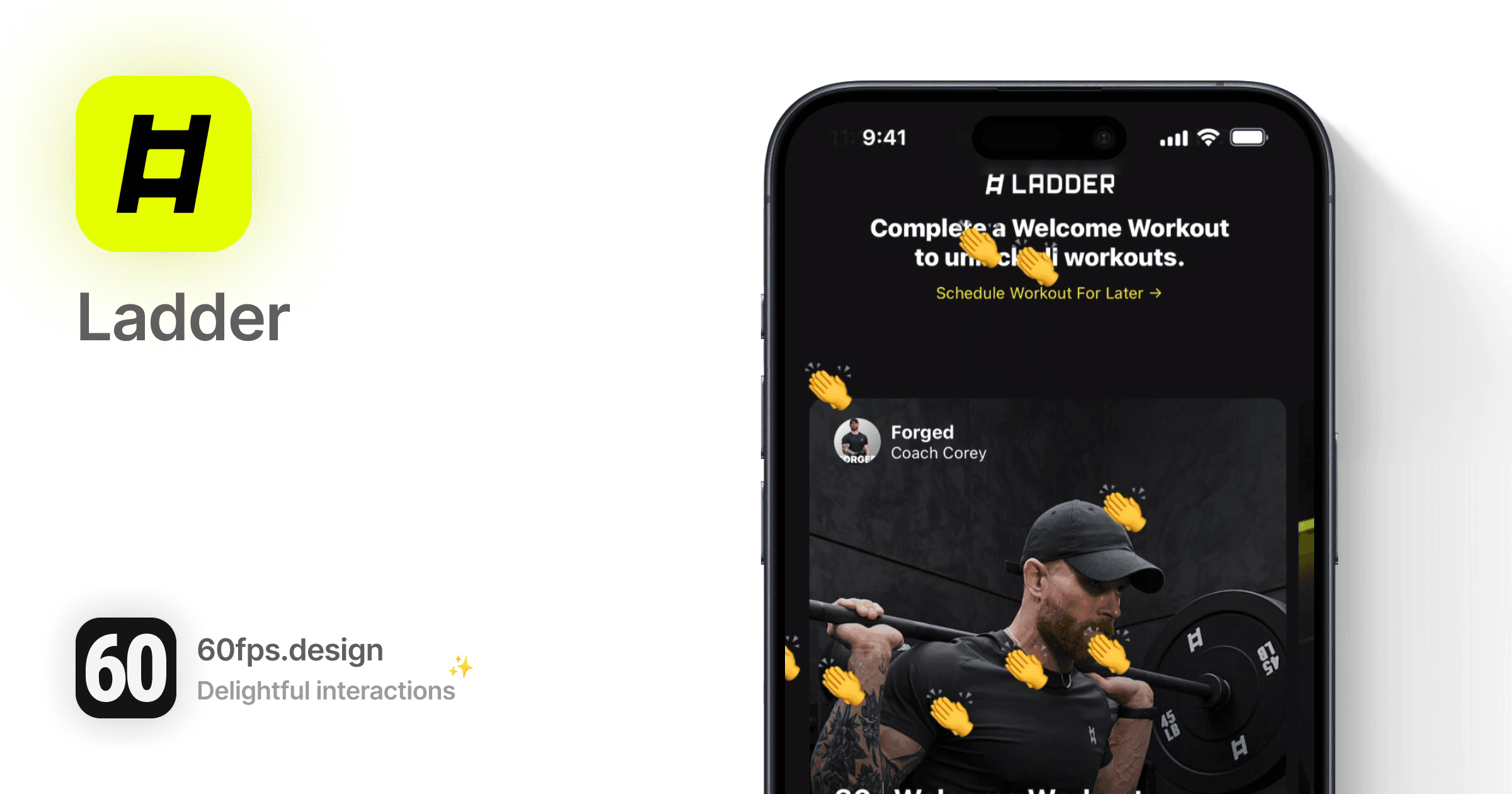 Ladder iOS App UI/UX animation