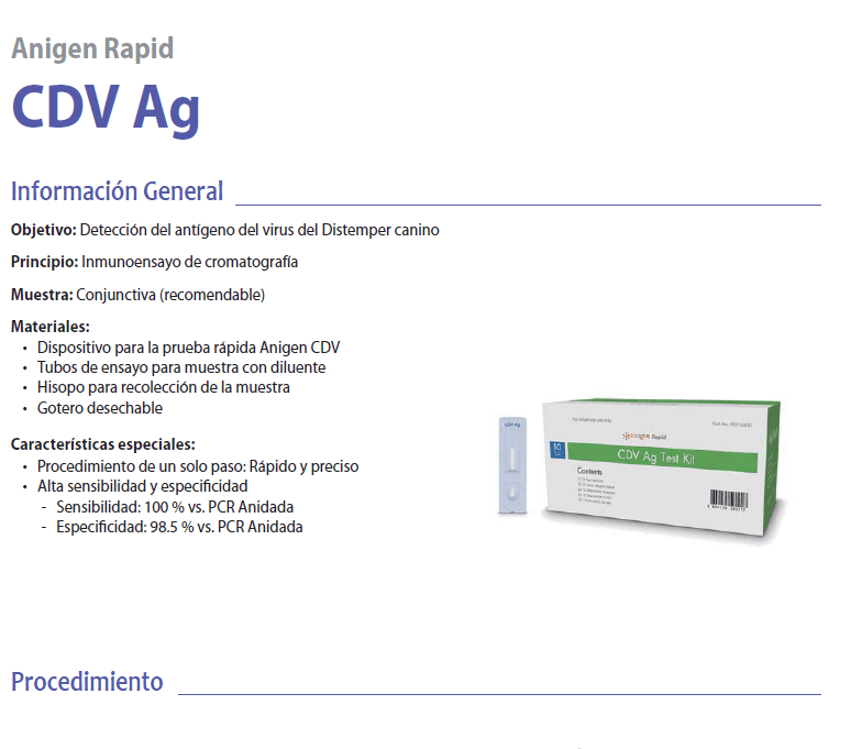 CDV Ag - Pruebas rapidas | Bionote