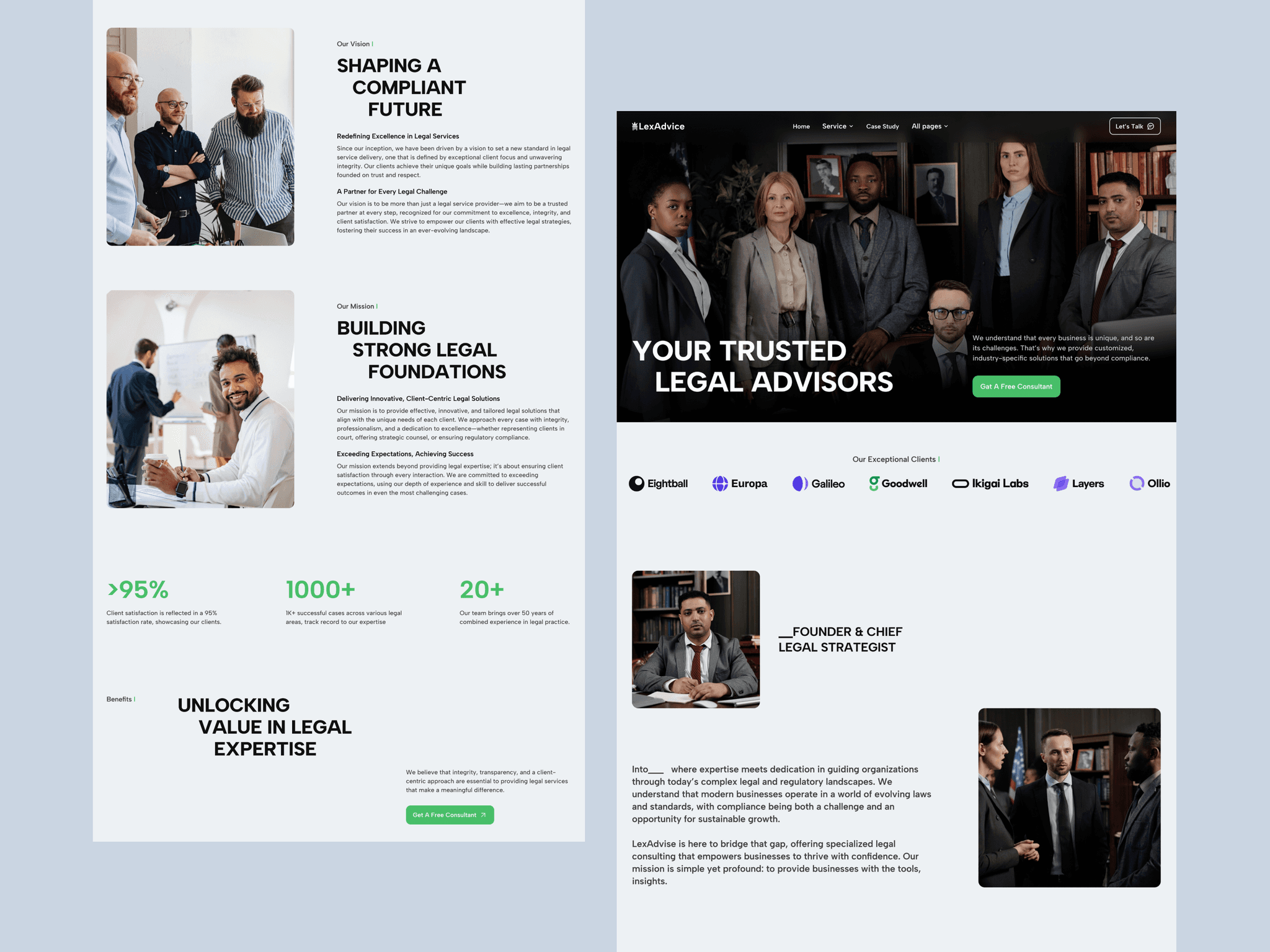 LexAdvise for Legal & Compliance Consulting - Grabui - Figma, Webflow ...