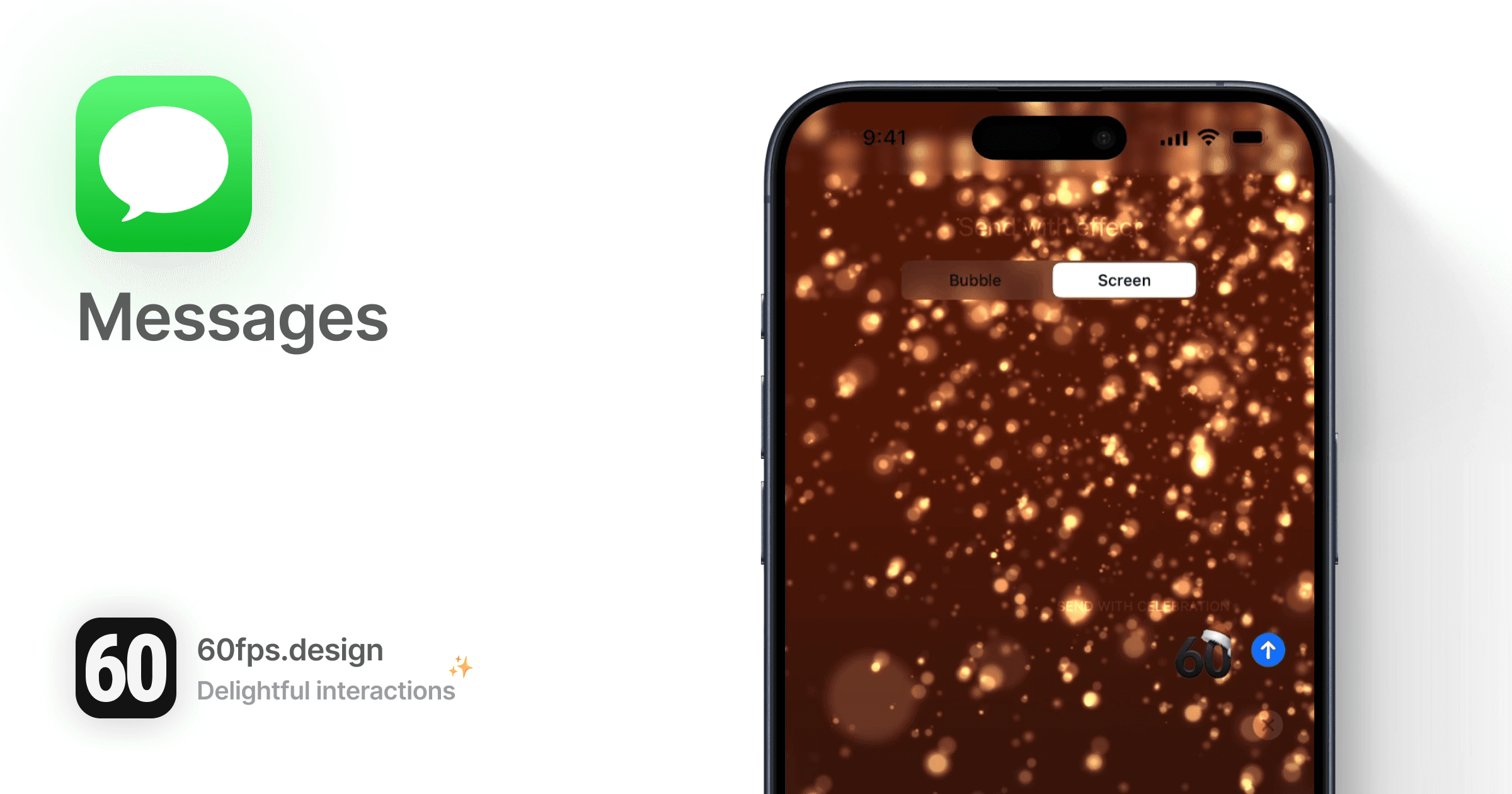 Messages iOS App UI/UX animation