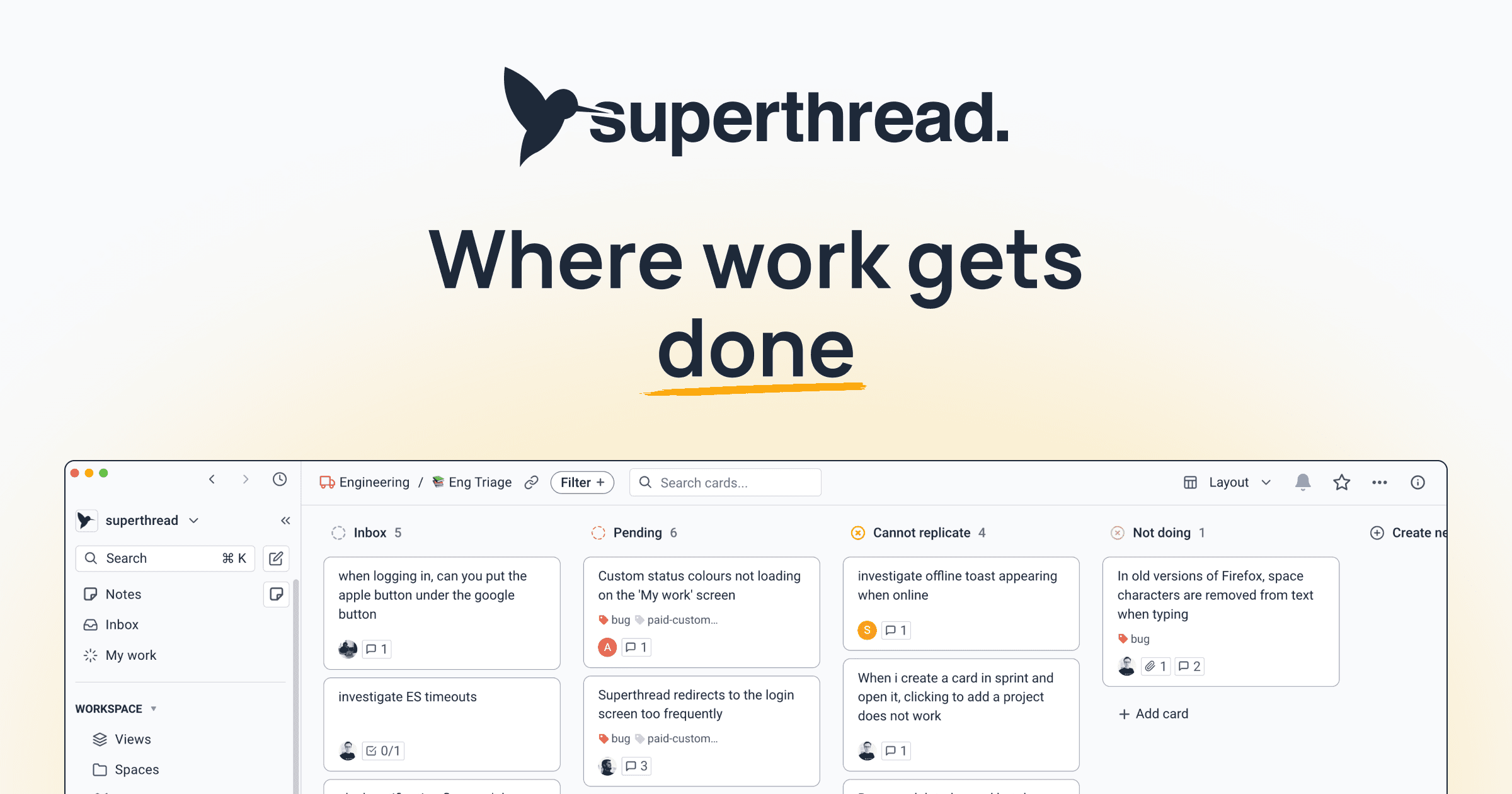 Saved filters | Superthread