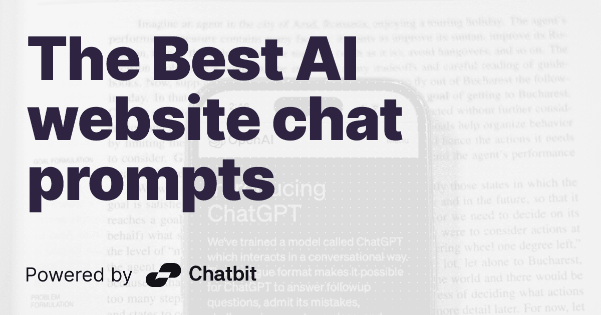 The Best AI website chat prompts and settings in 2024 - Chatbit Blog