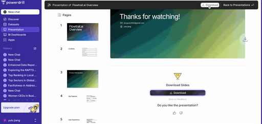 Create Presentation from Your Files and Data in One Click with Powerdrill AI