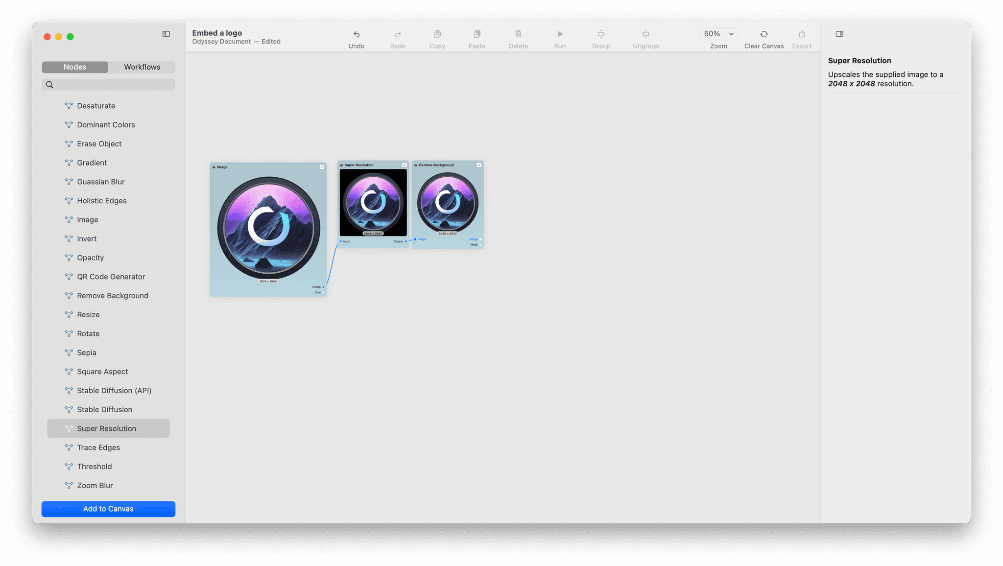 Embed a Logo in an AI Generated Image - Odyssey
