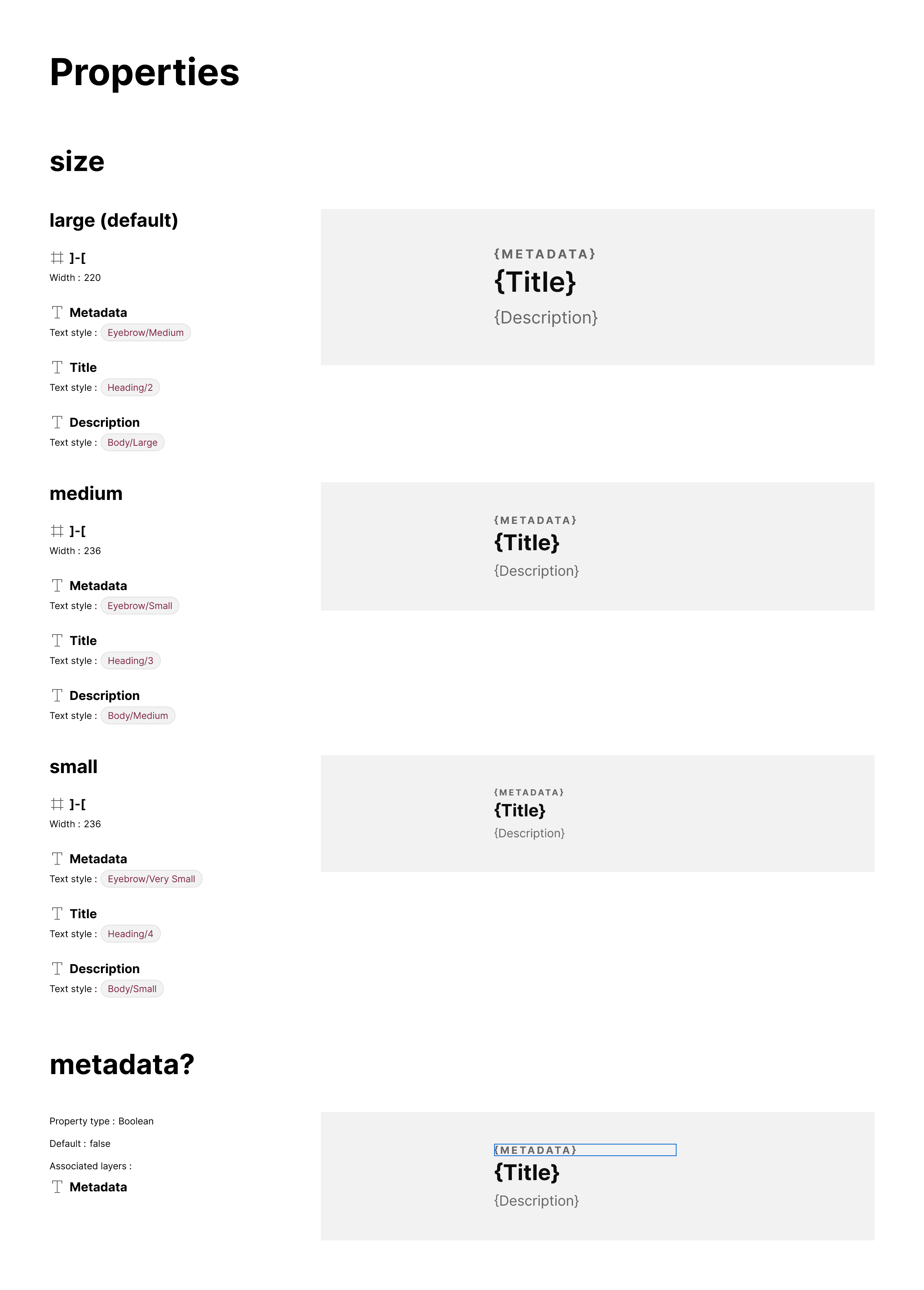 Specs Plugin / Properties