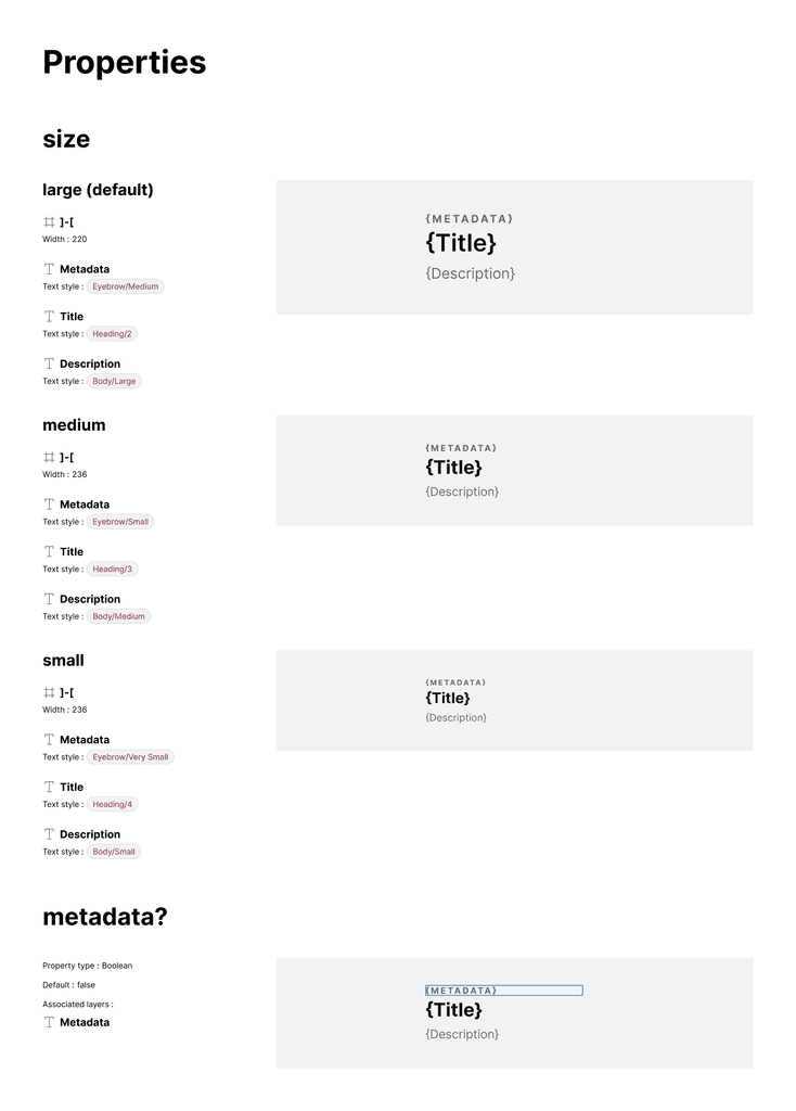 Specs Plugin / Properties