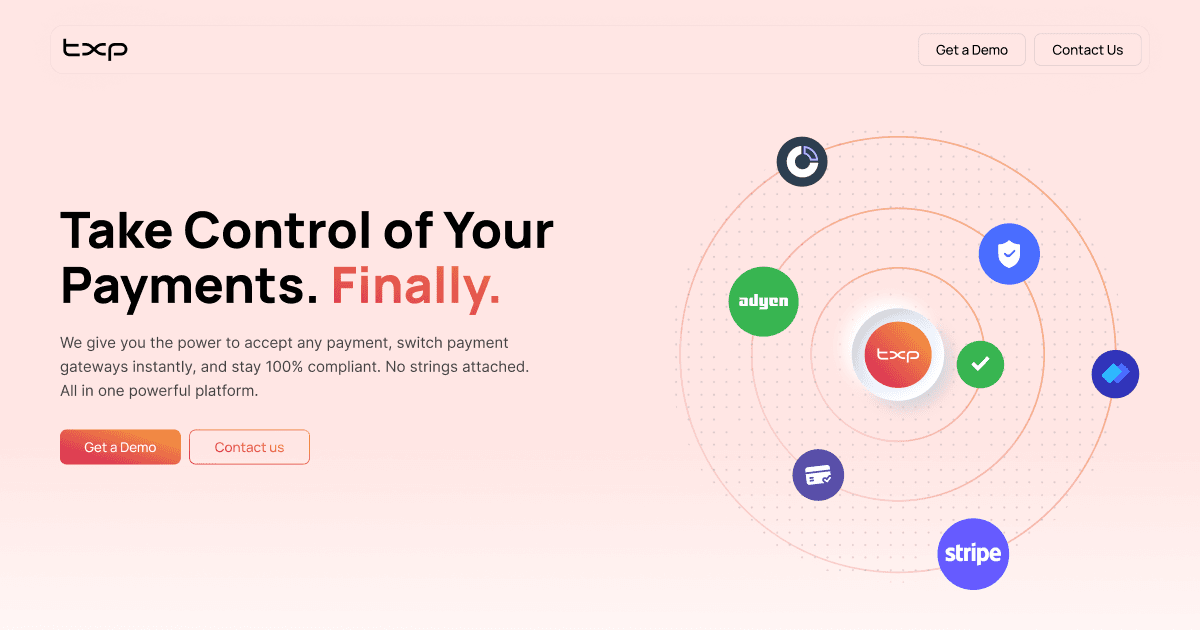 TXP - Take Control of Your Payments. Finally.