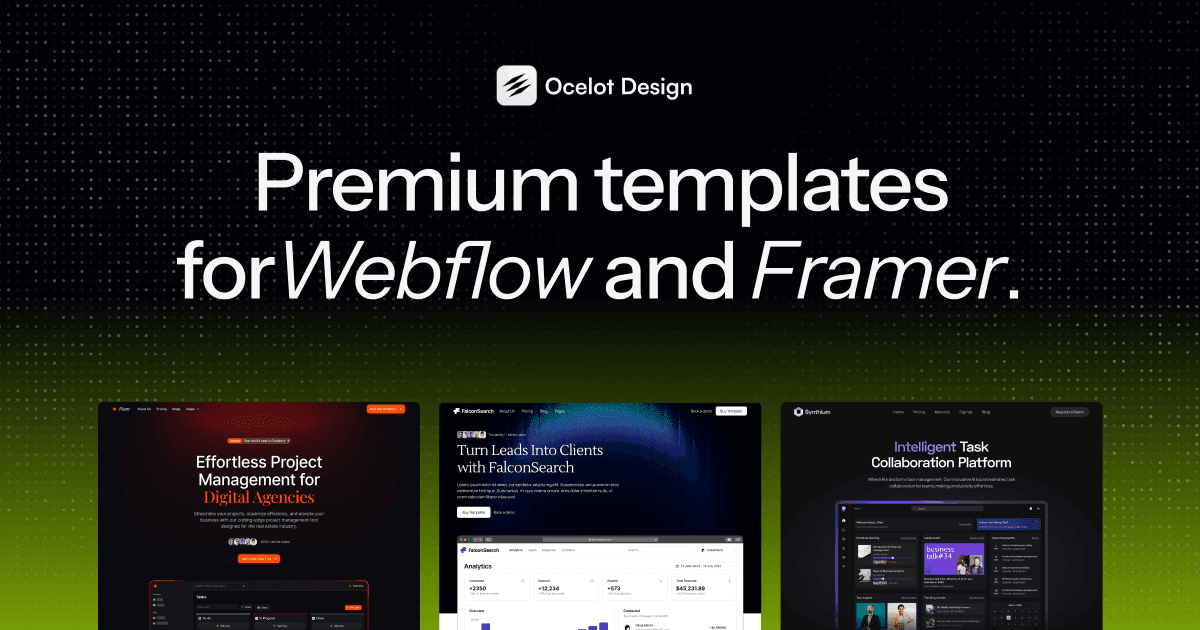 Ocelot - Premium Webflow & Framer Templates
