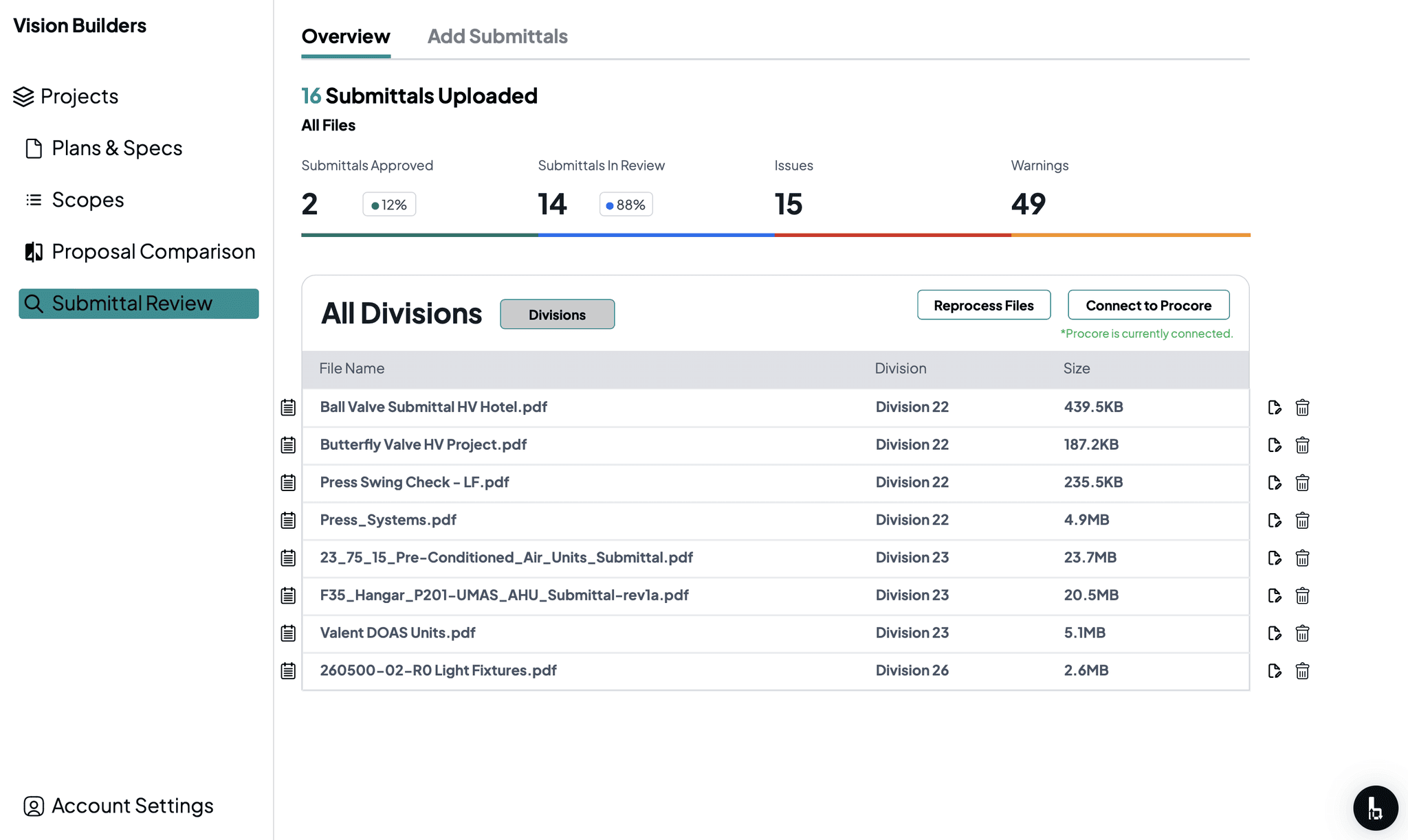 Construction Submittal Package Generation Software | BuildSync