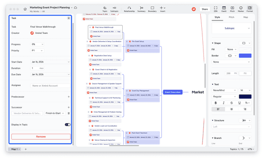 从想法到行动：了解Xmind 2026的新任务系统——待办事项与任务