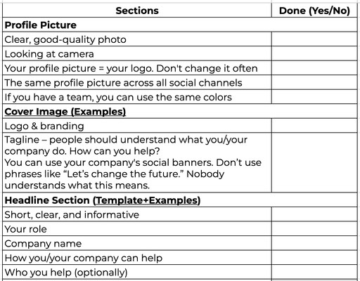 LinkedIn Profile Checklist in 2024 (Free Checklist With Examples ...