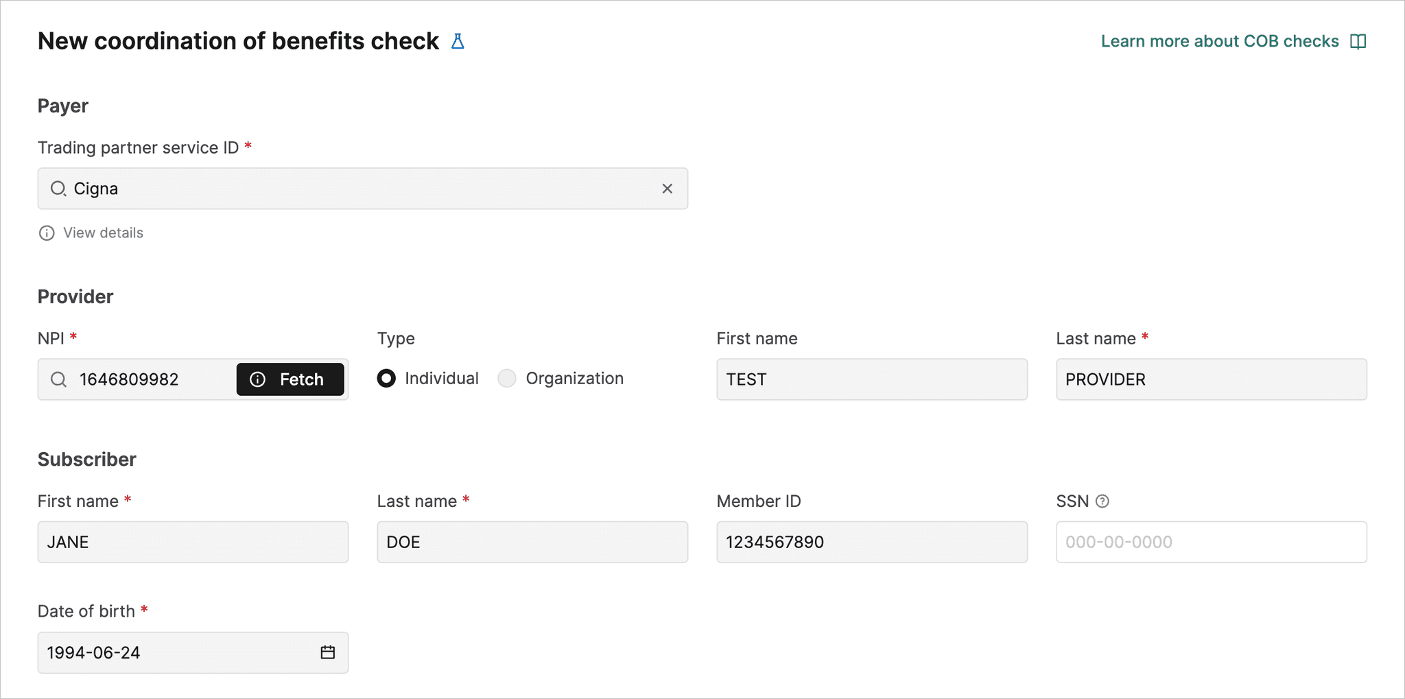 Introducing coordination of benefits (COB) checks - Stedi