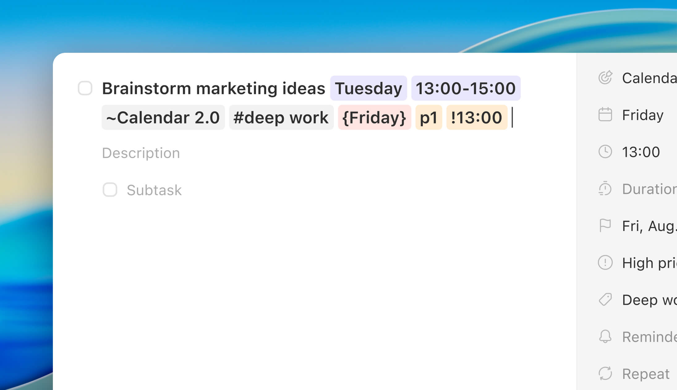 Task Smart Recognition