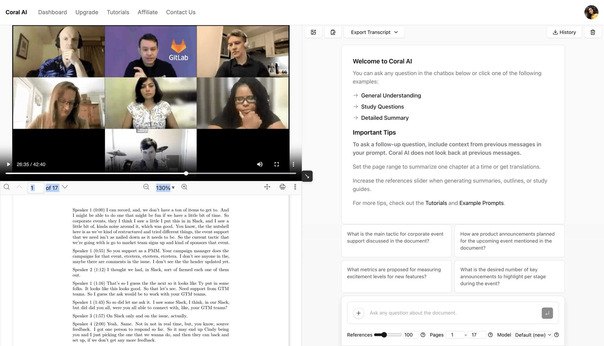 Convert Audio Files to Microsoft Word For Free | Coral AI