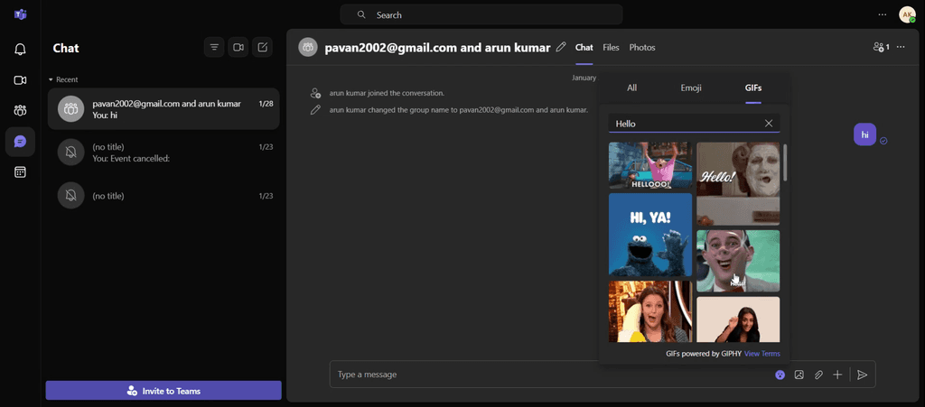 How to Send GIFs in Microsoft Teams - 1 minute video guide