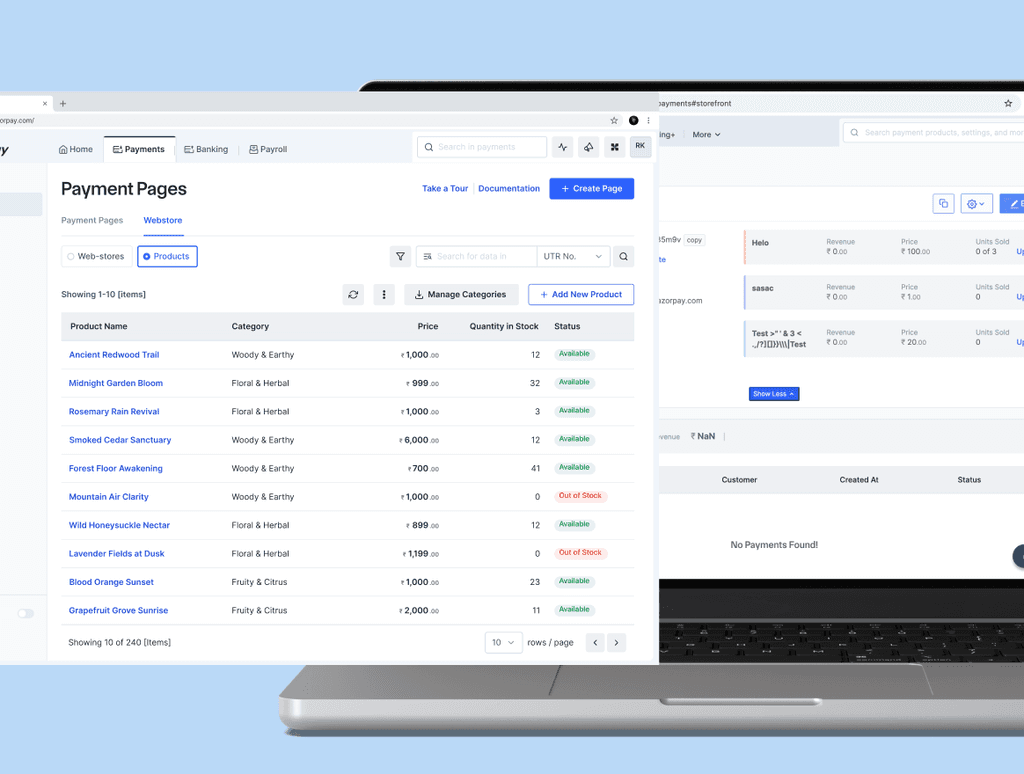 Razorpay Webstore- Pre-made website, customisable for your listing and ...