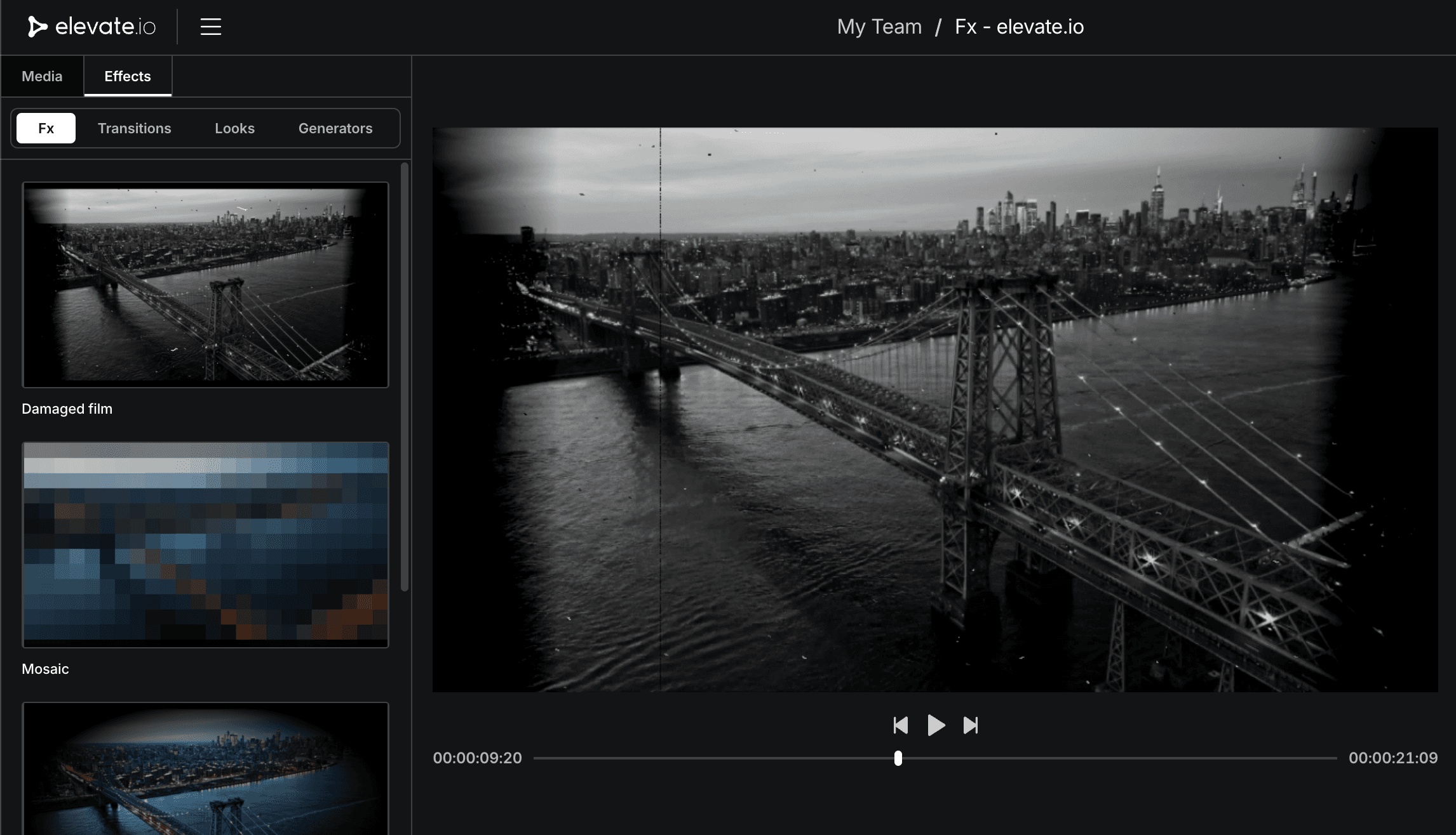 Video editing features | elevate.io