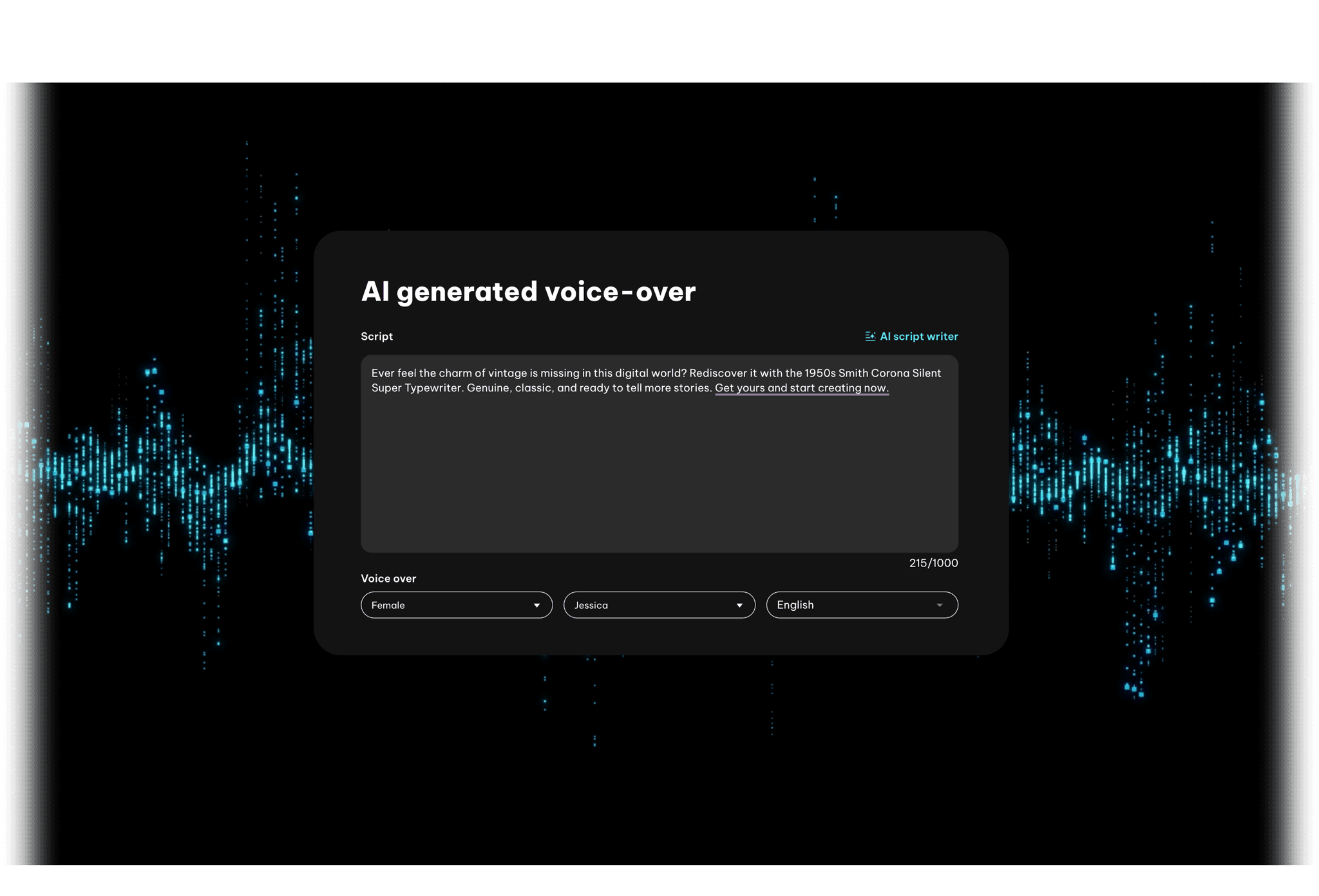 AI Voice Actor For Video Ads With 140+ Realistic TTS Voices
