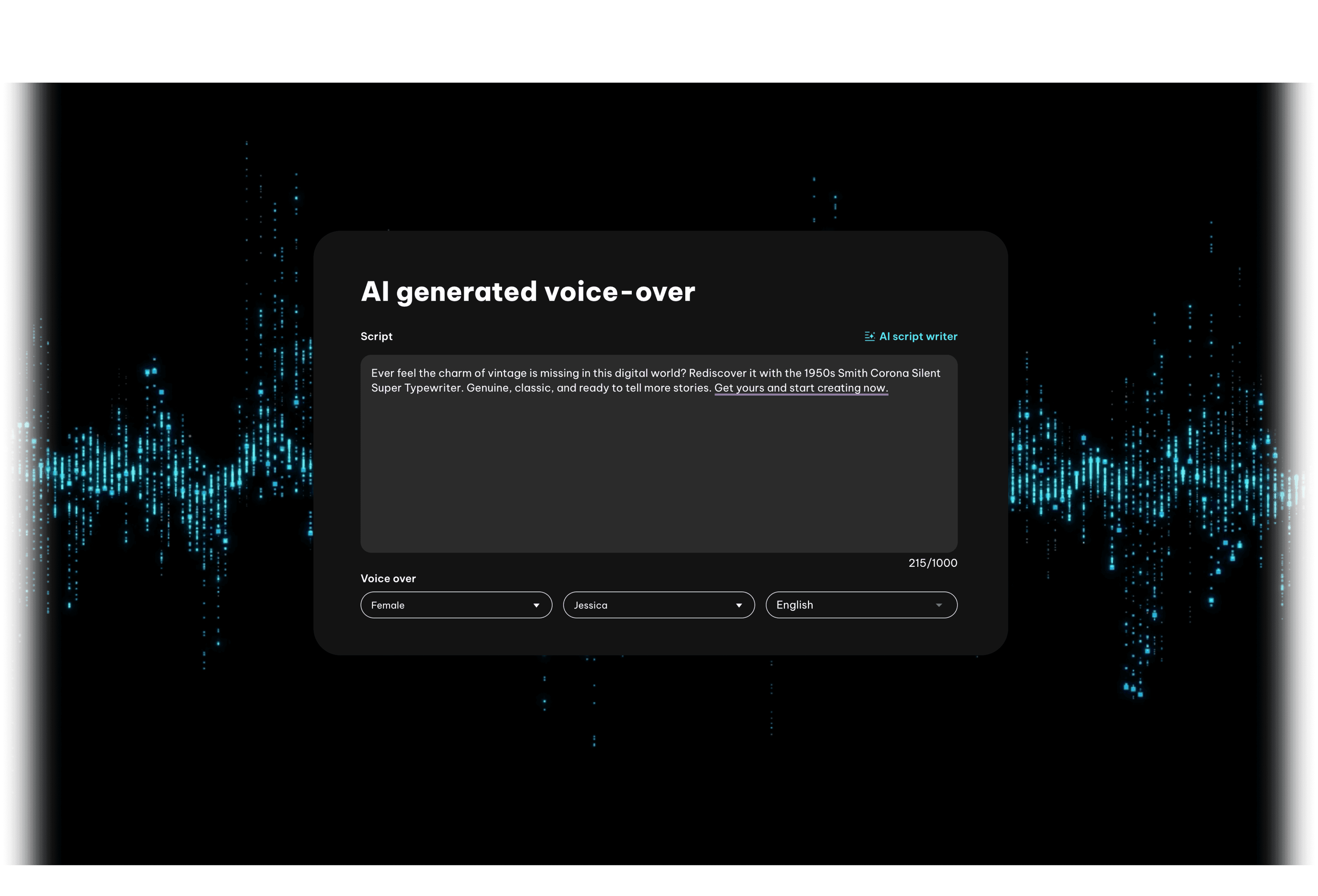 AI Voice Actor For Video Ads With 140+ Realistic TTS Voices