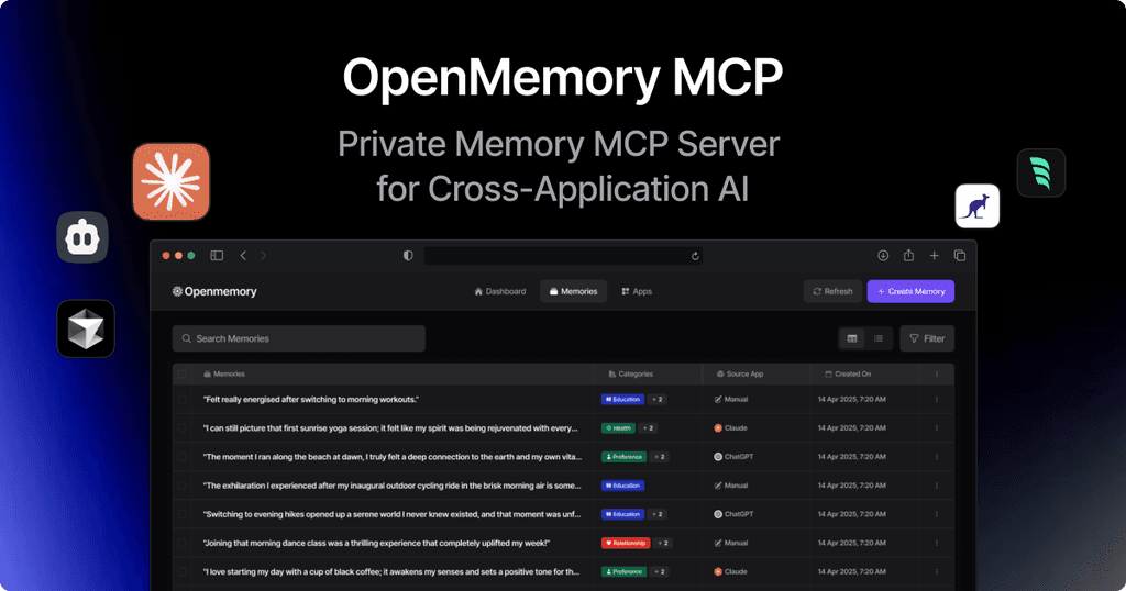 AI Memory OpenMemory MCP for Claude Desktop | Mem0