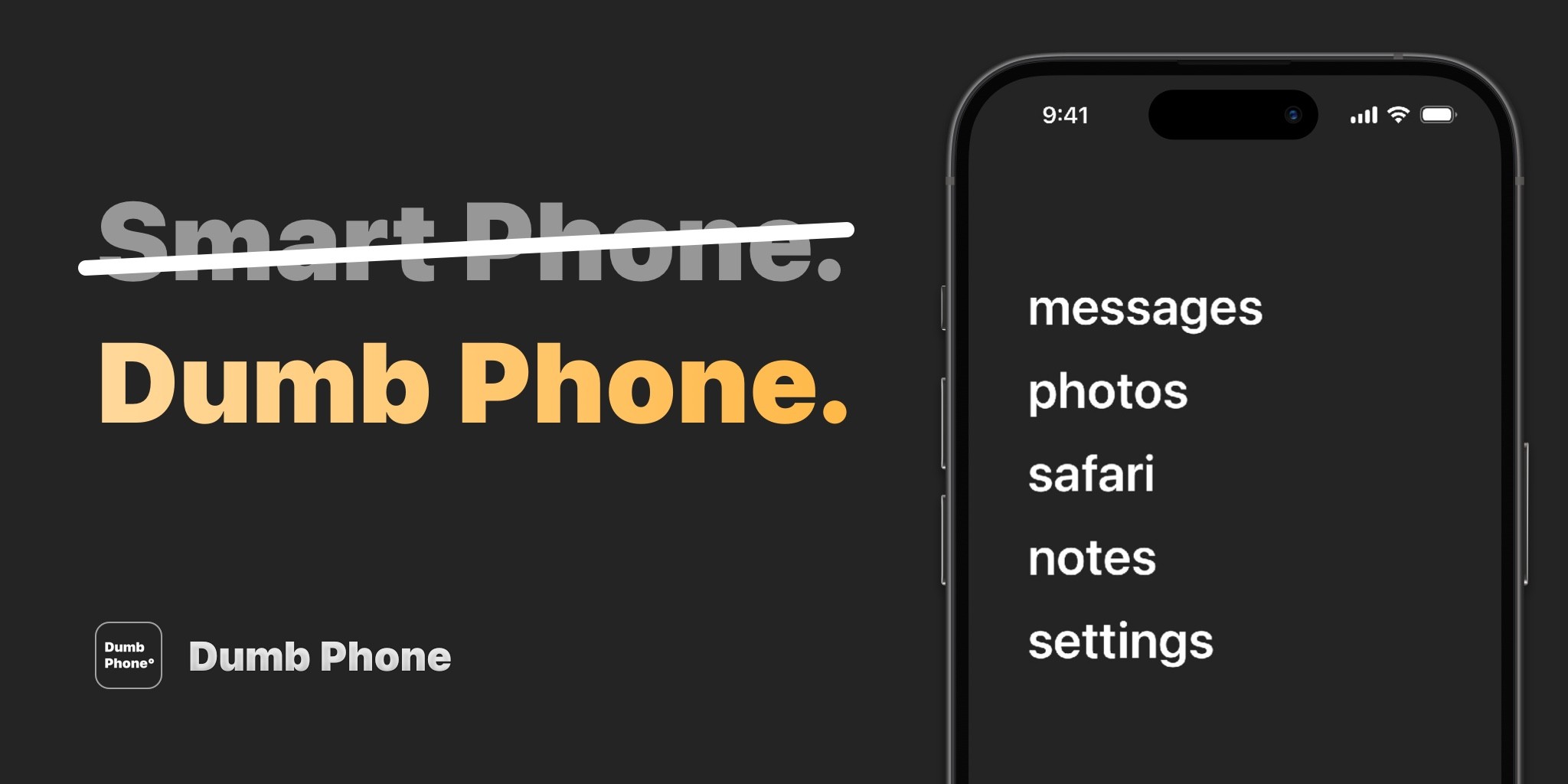 Dumb Phone App - Turn your iPhone into a dumb phone.