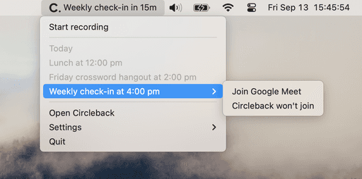 Desktop app - Circleback