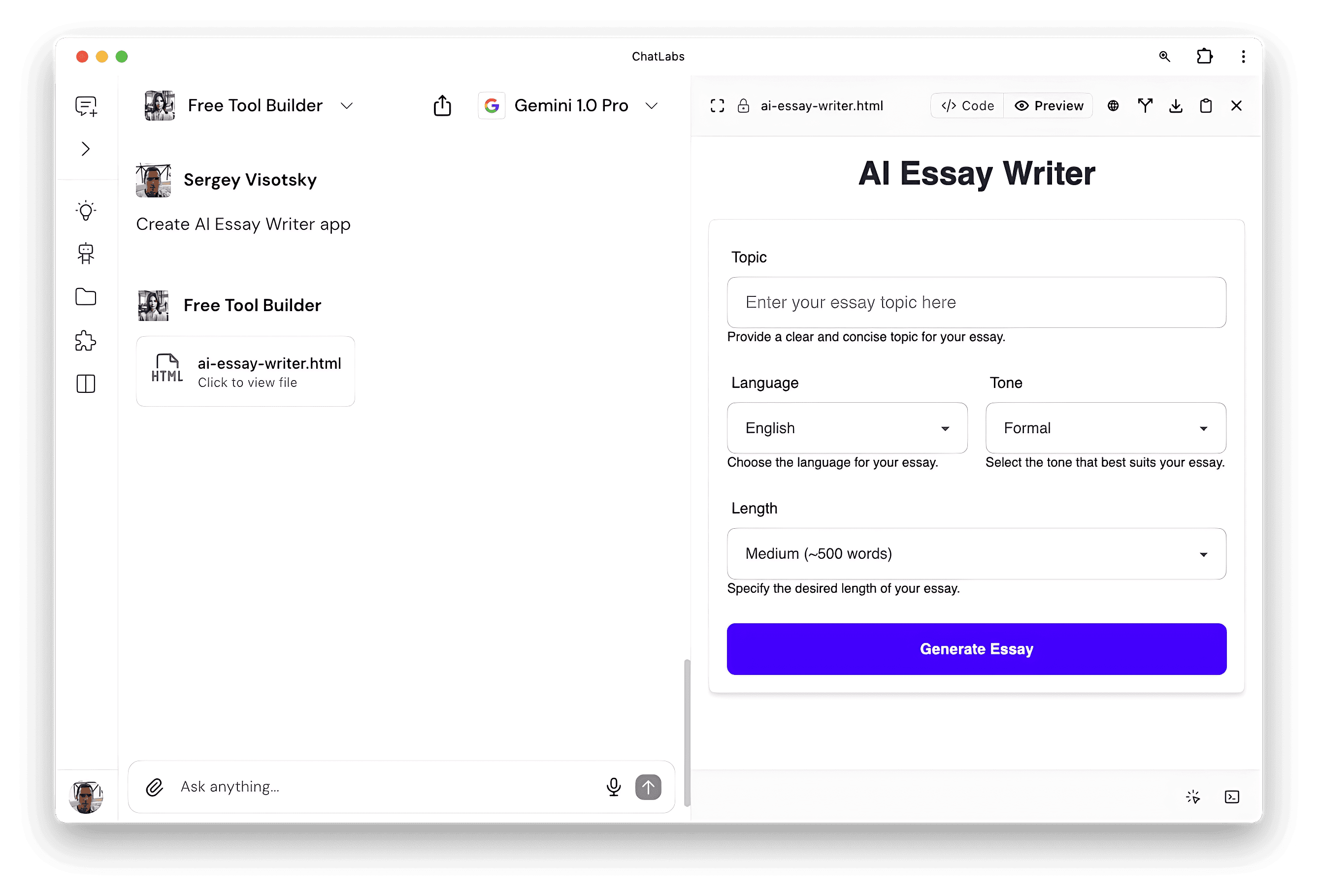 ChatLabs - All the Best AI Models in One Place