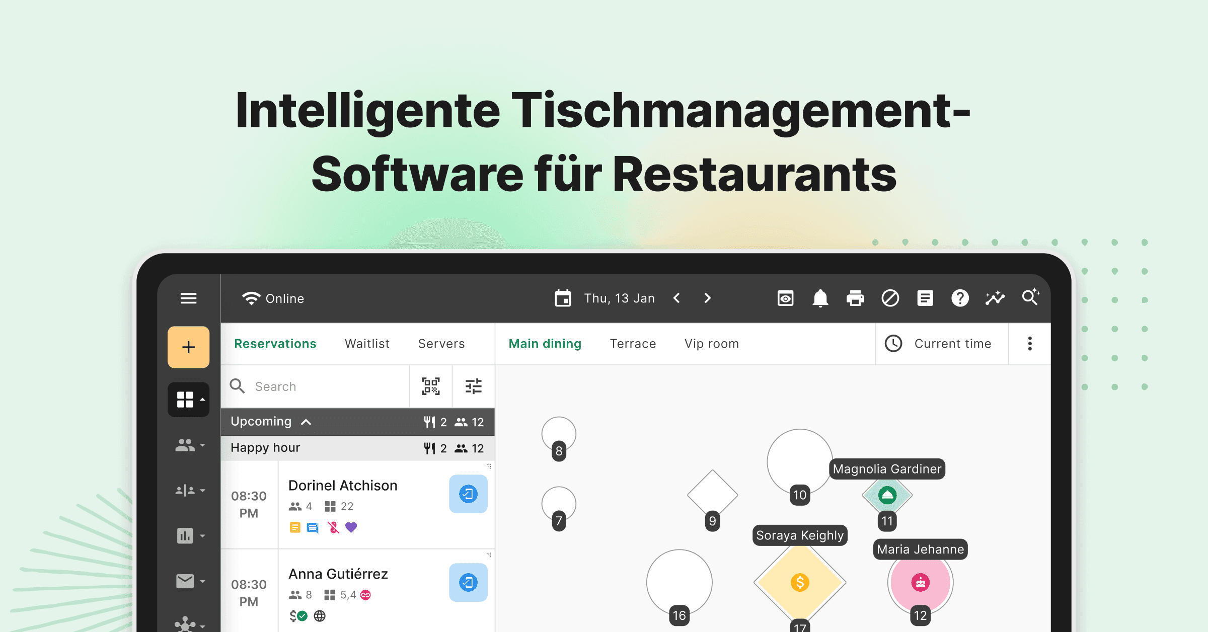 Eat App - Intelligente Tischmanagement-Software für Restaurants